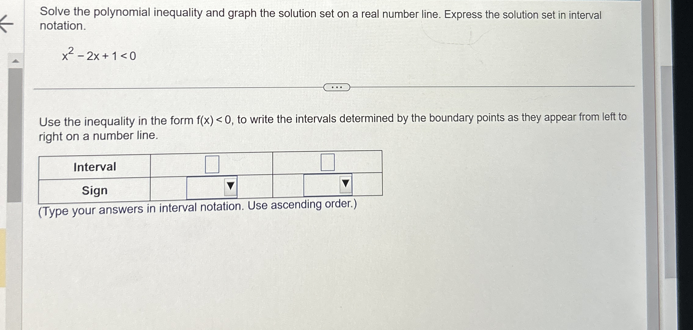 Solved by an EXPERT Solve the polynomial inequality and graph the | Chegg.com