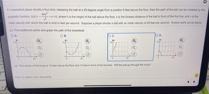 Solved o a basketball player shoots a foul shot releasing | Chegg.com