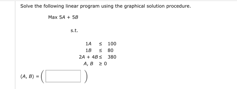 Solve the following linear program using the | Chegg.com