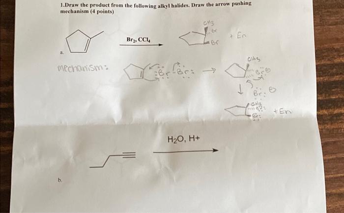 Solved 1.Draw the product from the following alkyl halides. | Chegg.com