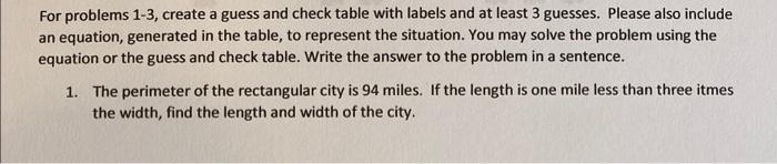 Solved create a guess and check table with at least 3 | Chegg.com