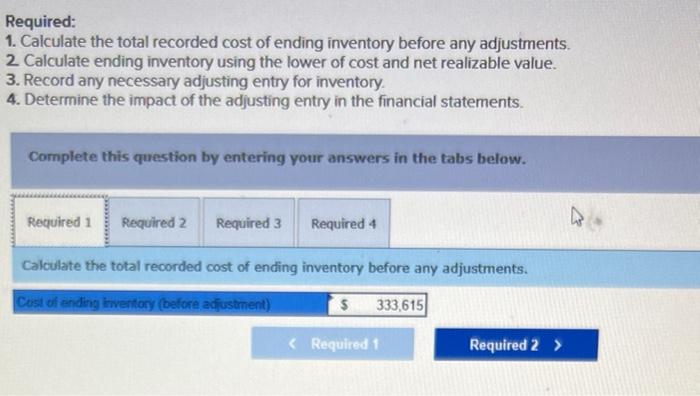 Solved Exercise 6-13 (Algo) Calculate inventory using lower | Chegg.com