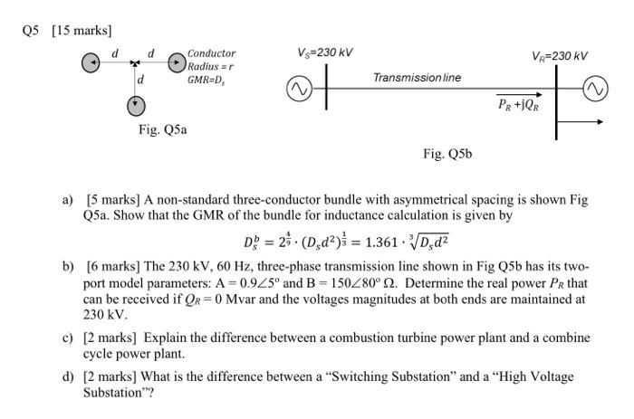 Solved Q5 a) [5 marks] A non-standard three-conductor bundle | Chegg.com
