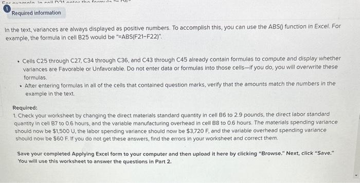 Required information The Chapter 10 Form worksheet is | Chegg.com