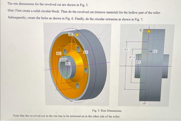 Solved The overall dimensions of the roller are shown in the | Chegg.com