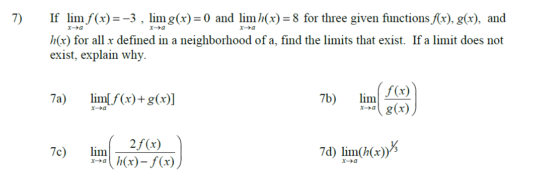Solved If limx rightarrow a f(x) = -3 , limx rightarrow a | Chegg.com