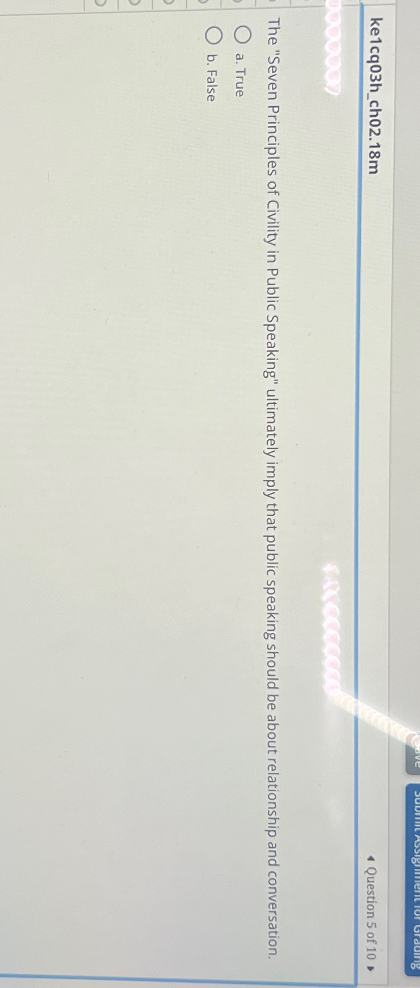 Solved ke1cq03h_ch02.18mQuestion 5 ﻿of 10The "Seven | Chegg.com