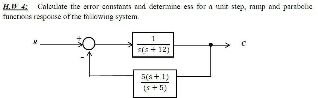 Solved H.W 4: Calculate the error constants and determine | Chegg.com