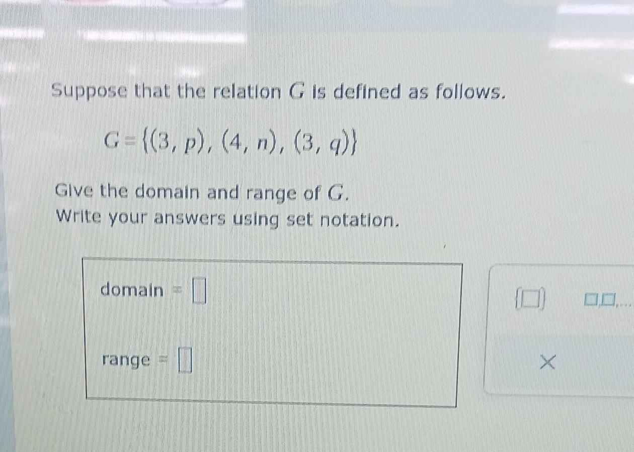 Solved Suppose that the relation G is defined as follows. | Chegg.com