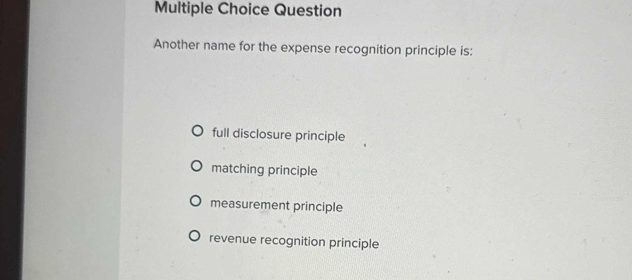Solved Multiple Choice QuestionAnother name for the expense | Chegg.com