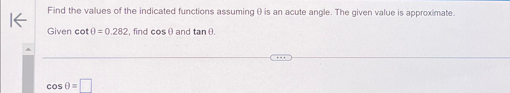 Solved Find the values of the indicated functions assuming θ | Chegg.com