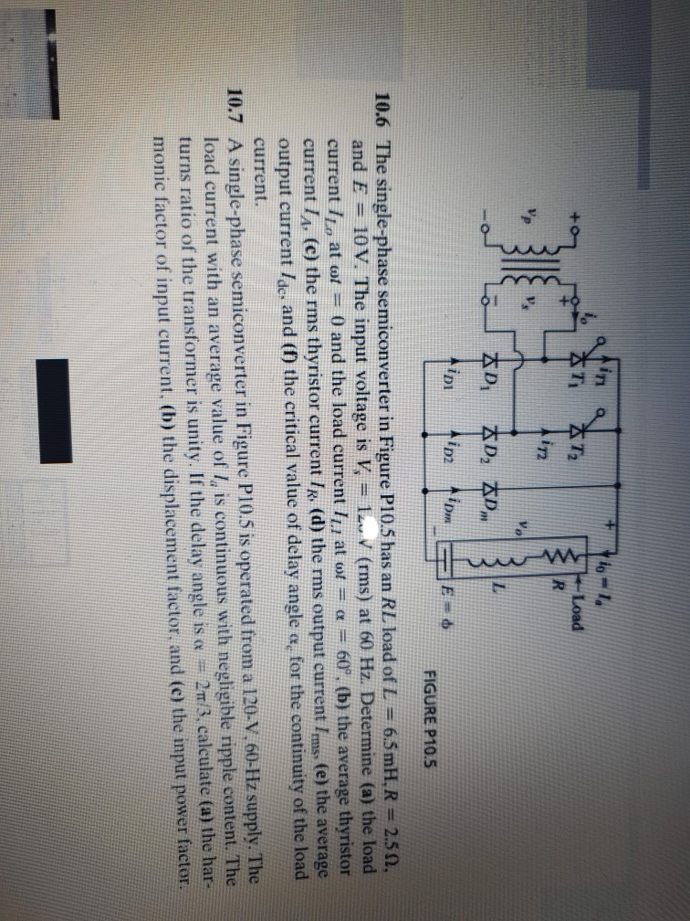 Solved ini T T2 10-1 -Load R r2 ve KD D D ipi 102 Dm E- | Chegg.com