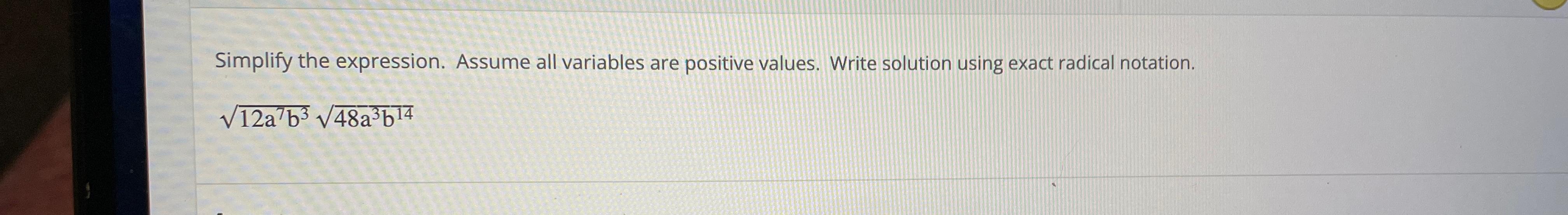 Solved Simplify the expression. Assume all variables are | Chegg.com