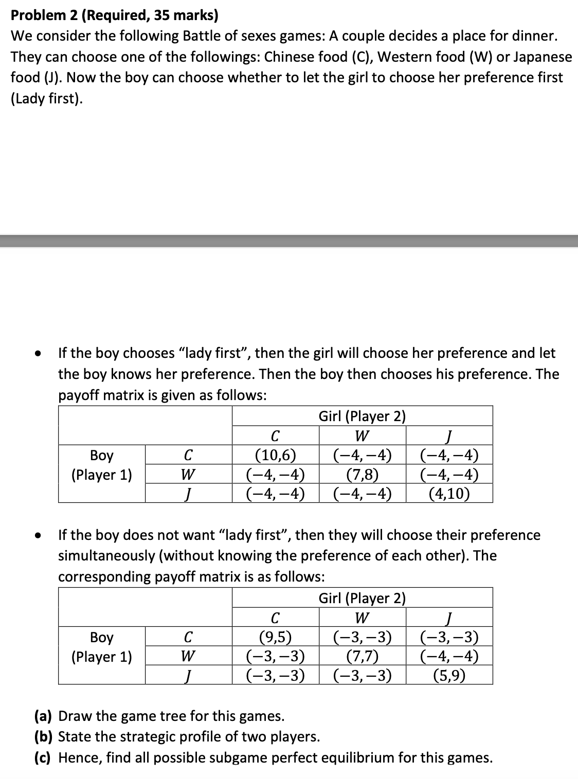Solved Problem 2 (Required, 35 marks)We consider the | Chegg.com Solved Problem 2 (Required, 35 marks)We consider the | Chegg.com