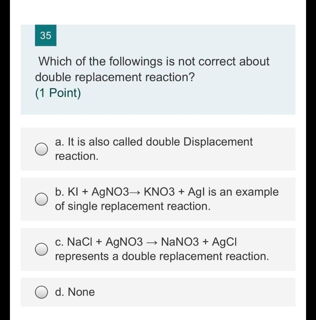 Double Replacement Examples