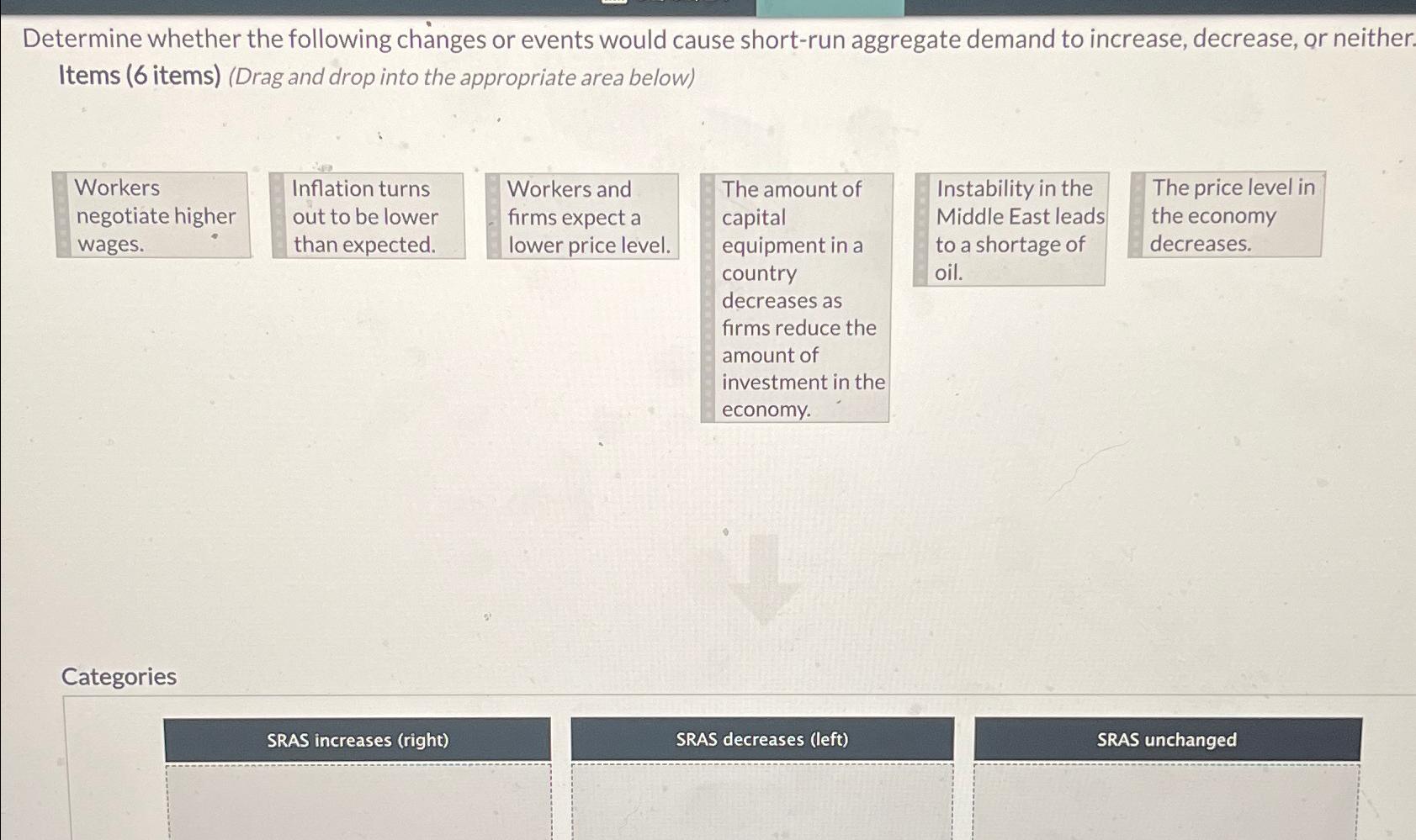 Solved Determine whether the following changes or events | Chegg.com