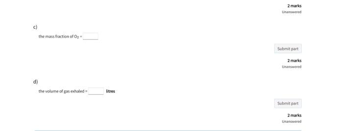 Solved Sem2 Wks4&5 Parti: Ideal gas mixture (athlete) An | Chegg.com