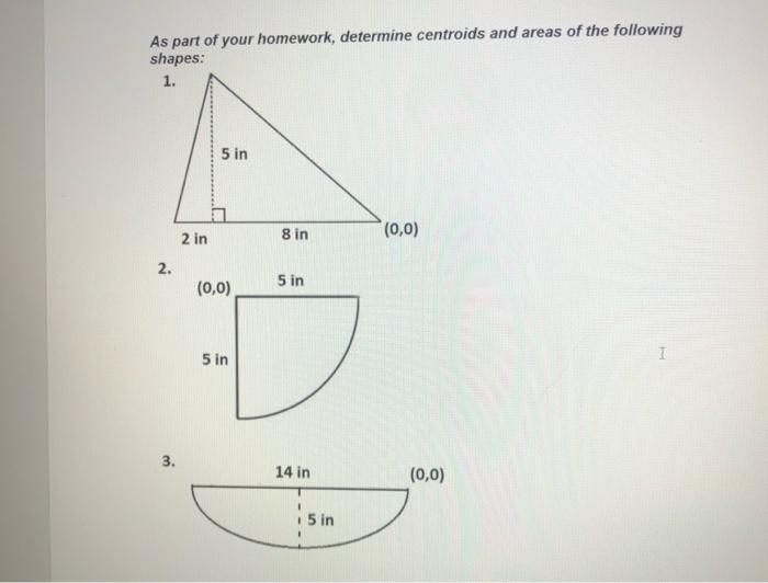 Solved As part of your homework, determine centroids and | Chegg.com