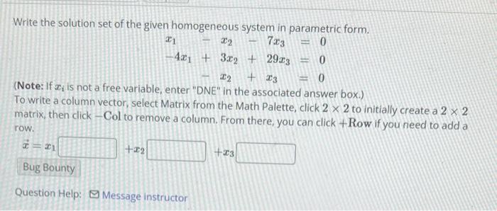Solved Write the solution set of the given homogeneous | Chegg.com