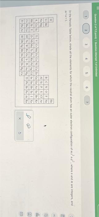 Solved In the Periodic Table below, shade ail the elements | Chegg.com