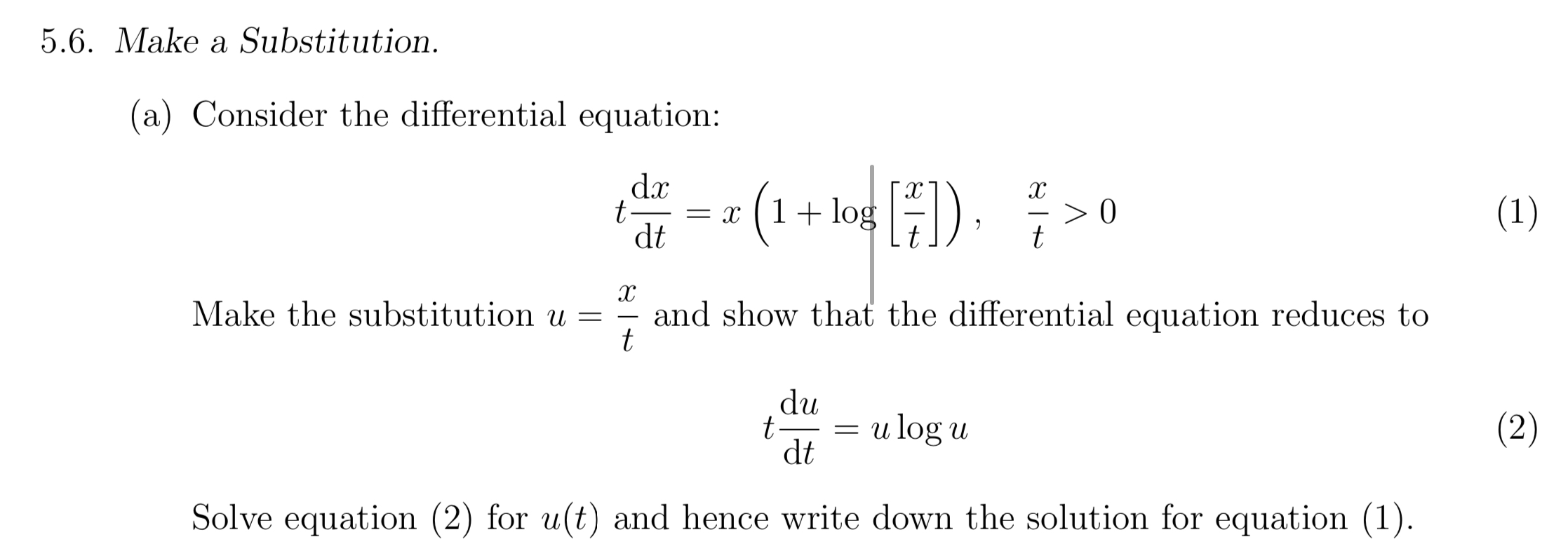 Solved Why is there not a plus-minus in this ODE solution? : | Chegg.com