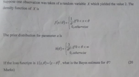 Solved Suppose one observation was taken of a random | Chegg.com
