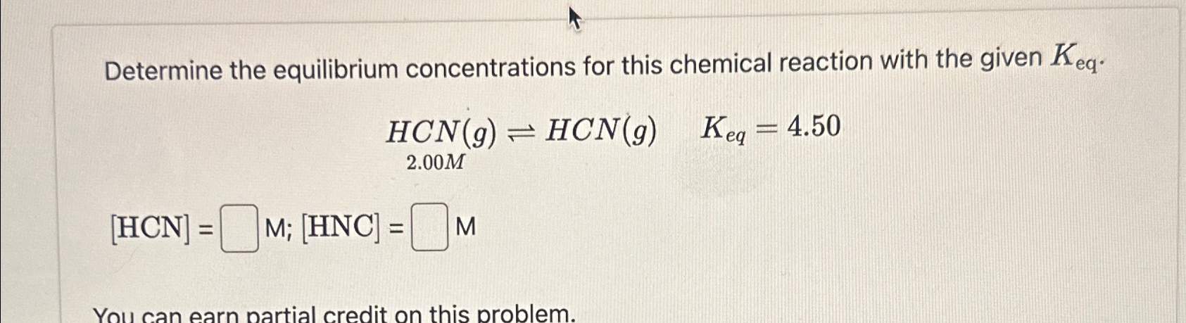 Solved Determine the equilibrium concentrations for this | Chegg.com