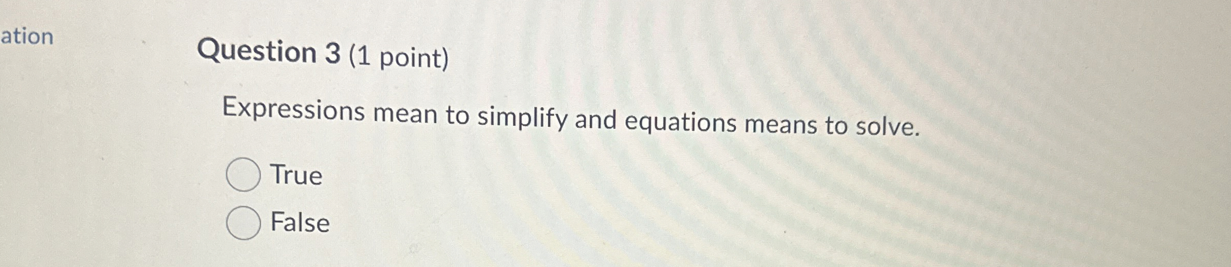 Solved Question 3 (1 ﻿point)Expressions mean to simplify and | Chegg.com