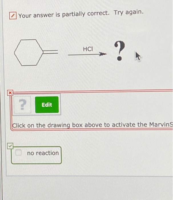 Solved Your answer is partially correct. Try again. HCI ? X | Chegg.com
