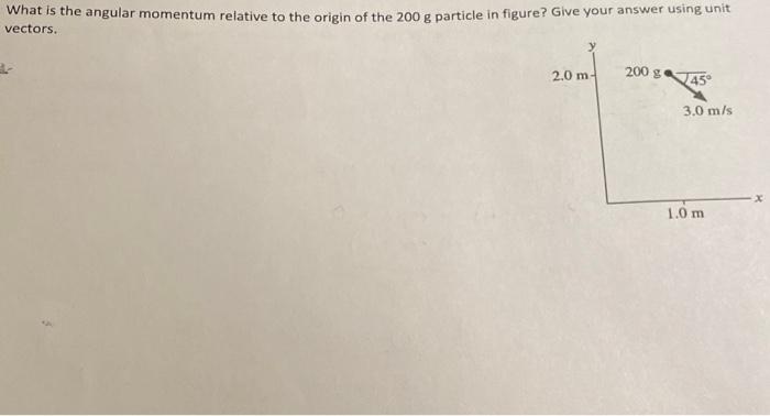 Solved What is the angular momentum relative to the origin | Chegg.com