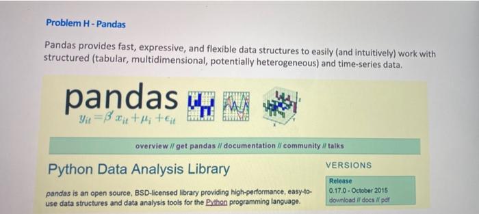 Solved Fall 2023 Project 2 List of Problems Python Libraries | Chegg.com