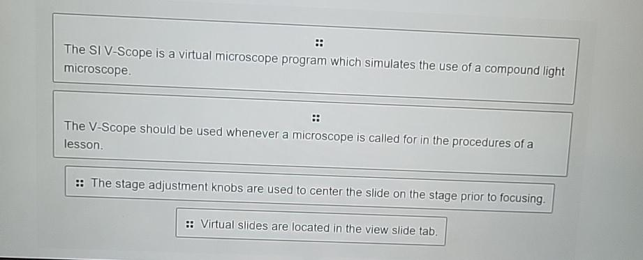 Solved The SI V-Scope is a virtual microscope program which | Chegg.com