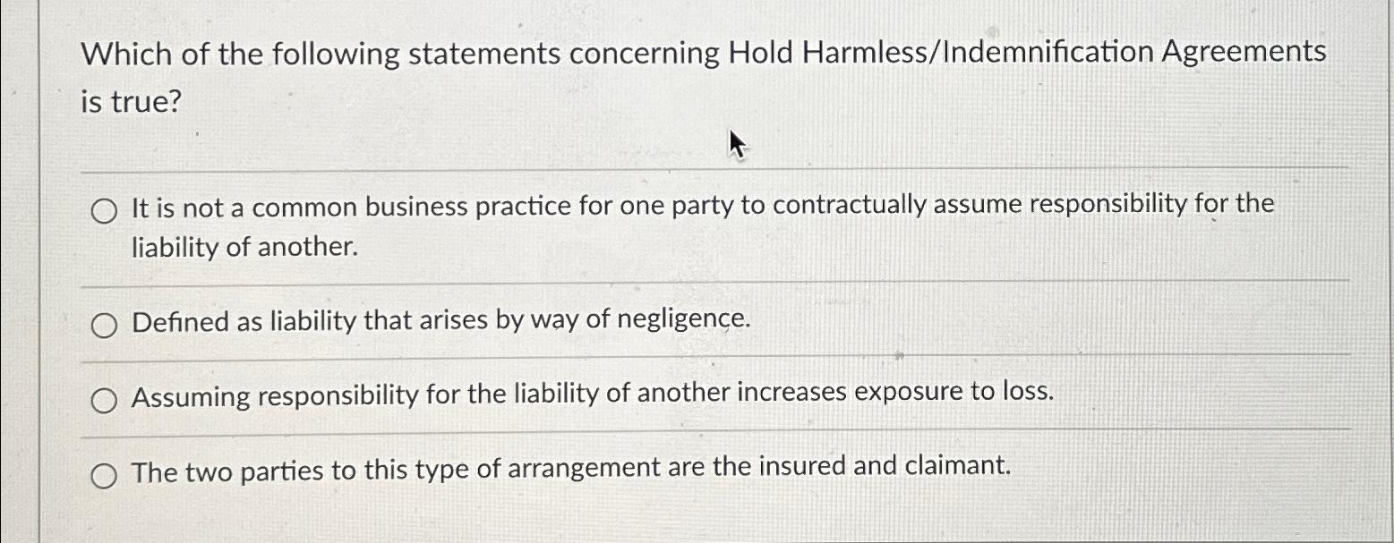 Solved Which of the following statements concerning Hold | Chegg.com