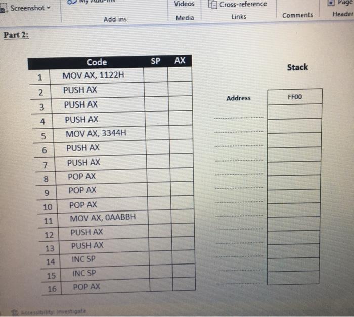 Ohjectives: - Learn how to use the stack instructions | Chegg.com