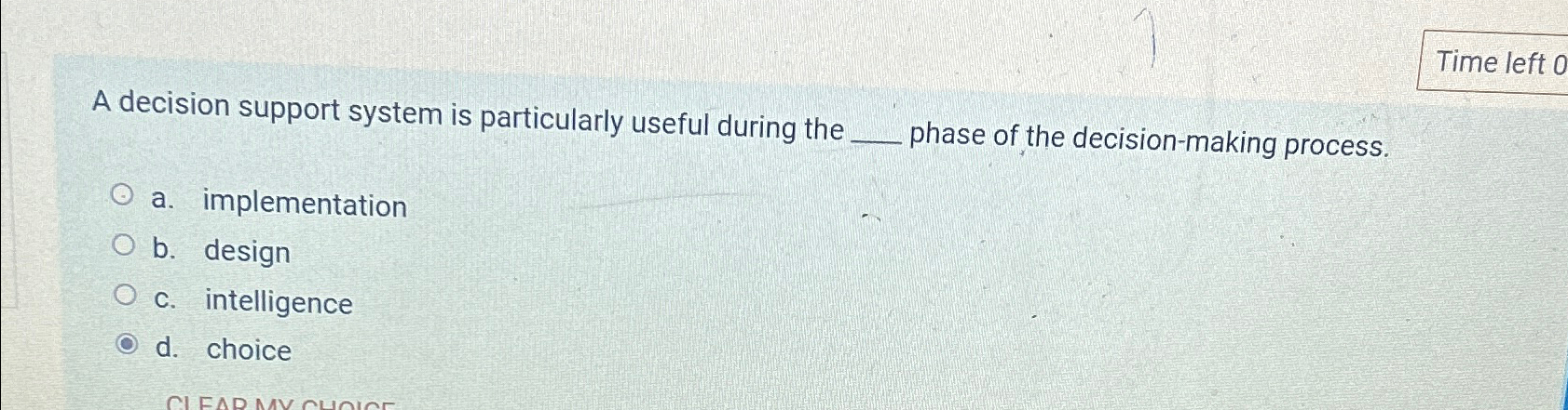 Solved A decision support system is particularly useful | Chegg.com