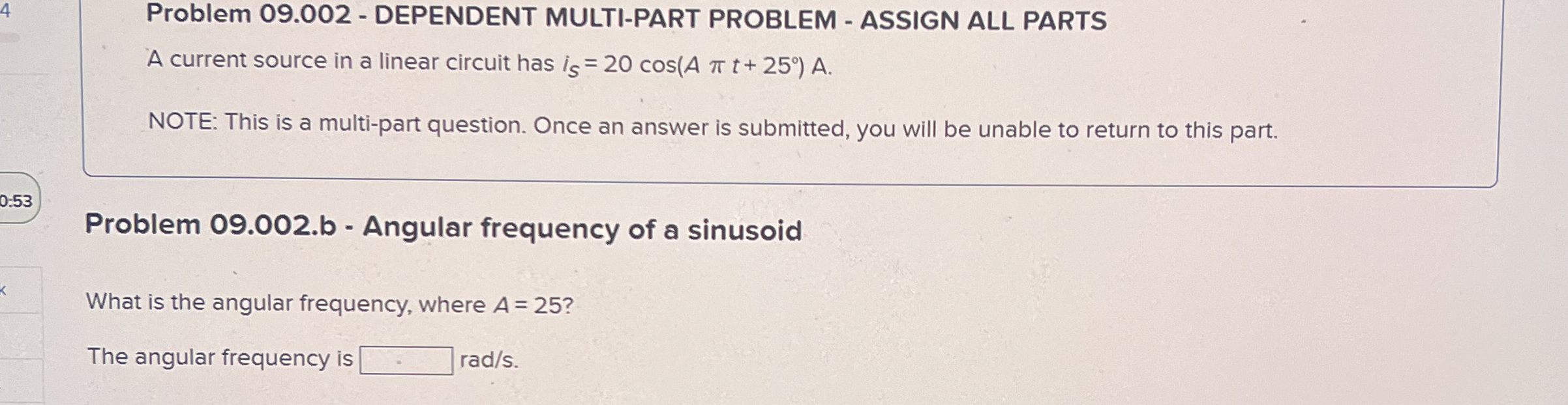 Solved Problem 09.002 - ﻿DEPENDENT MULTI-PART PROBLEM - | Chegg.com