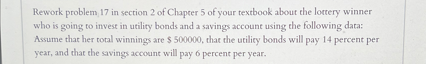 Solved Rework problem 17 ﻿in section 2 ﻿of Chapter 5 ﻿of | Chegg.com