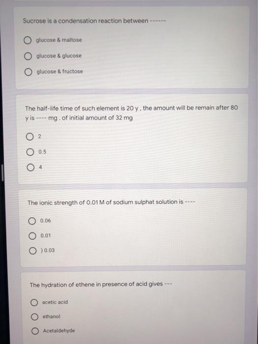 Solved Sucrose is a condensation reaction between O glucose | Chegg.com