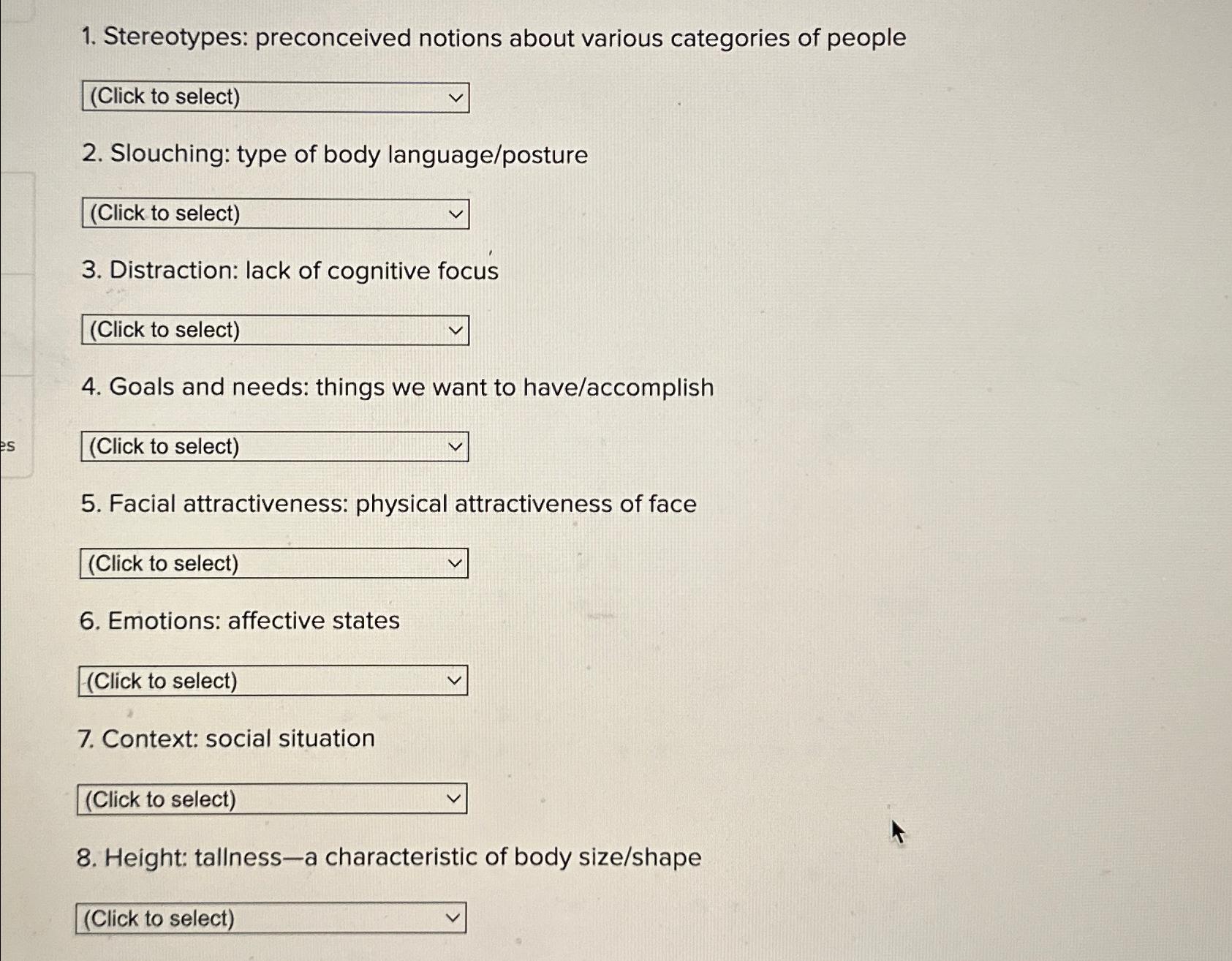 Solved Stereotypes Preconceived Notions About Various