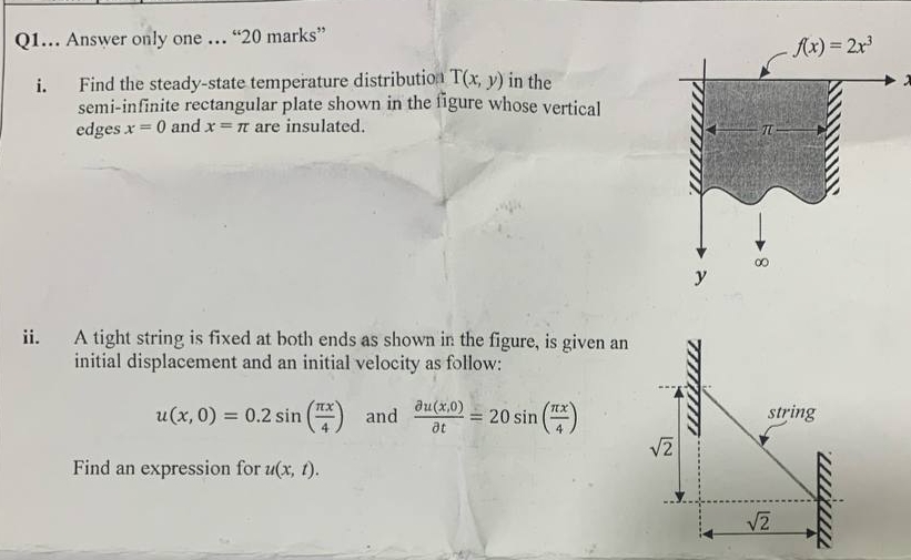 [solved] Find The Steady State Temperature Distribution T
