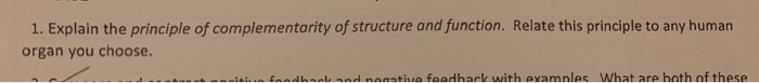 Solved 1. Explain the principle of complementarity of | Chegg.com