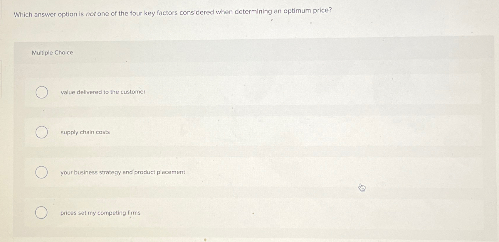 Solved Which answer option is not one of the four key | Chegg.com
