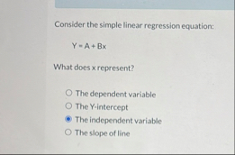 Solved Consider the simple linear regression | Chegg.com
