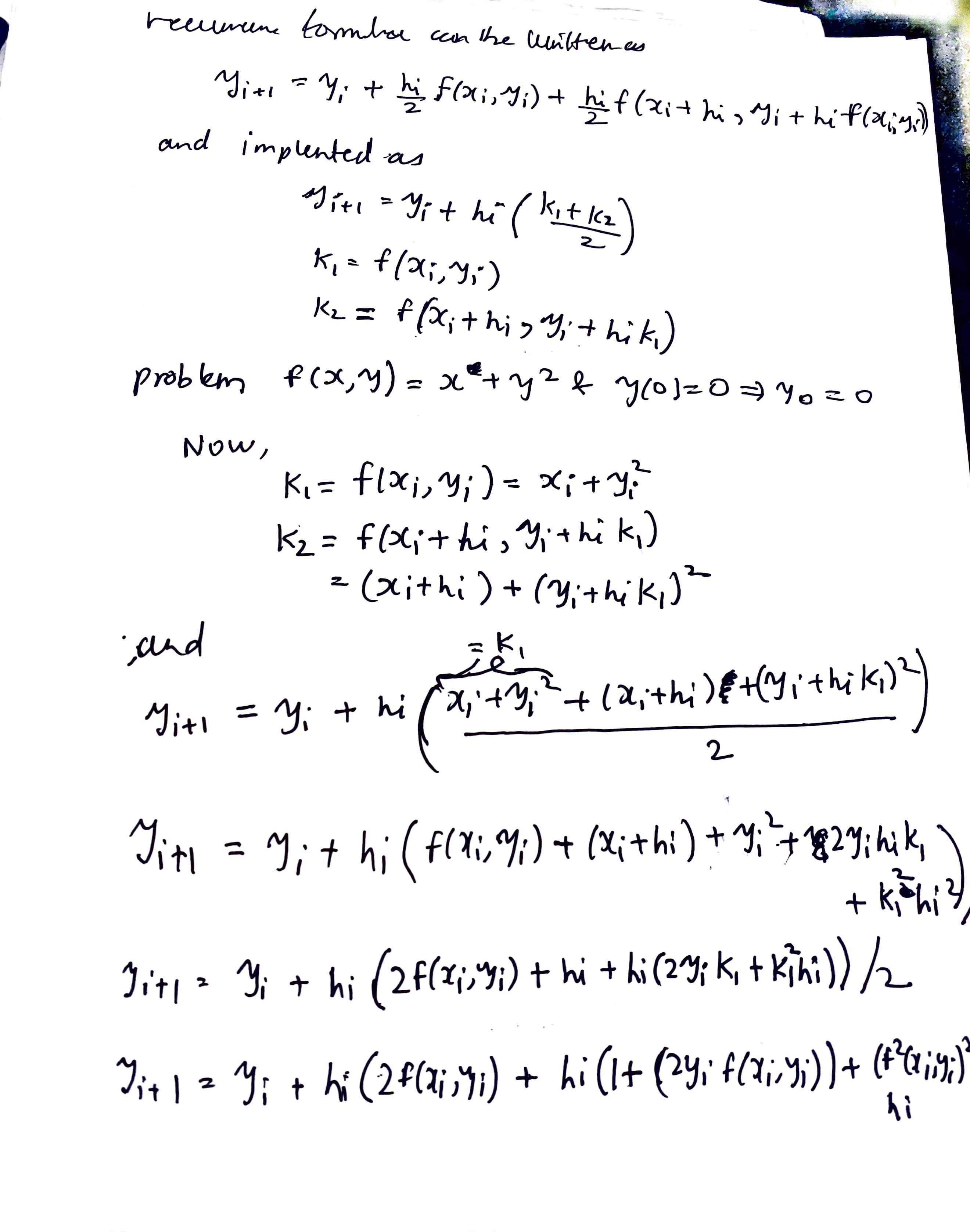 Solved 4.3. ﻿Find the recurrence formula for solving the | Chegg.com