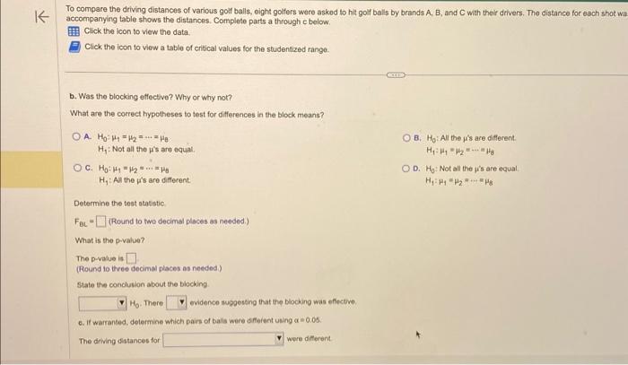 acoompanying table shows the distances. Complete | Chegg.com