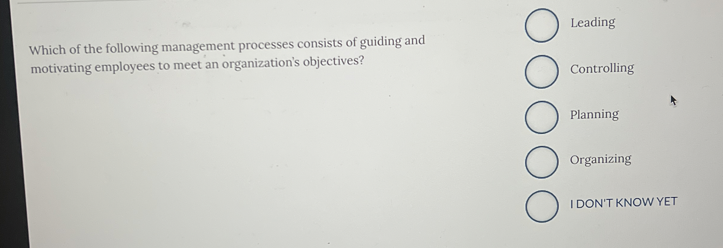 Solved Which of the following management processes consists | Chegg.com