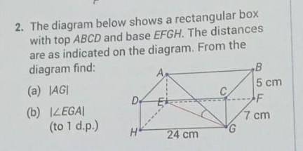 Solved 2. The diagram below shows a rectangular box with top | Chegg.com