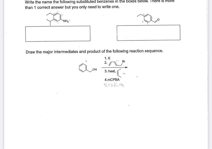 Solved Write the name the following substituted benzenes in | Chegg.com