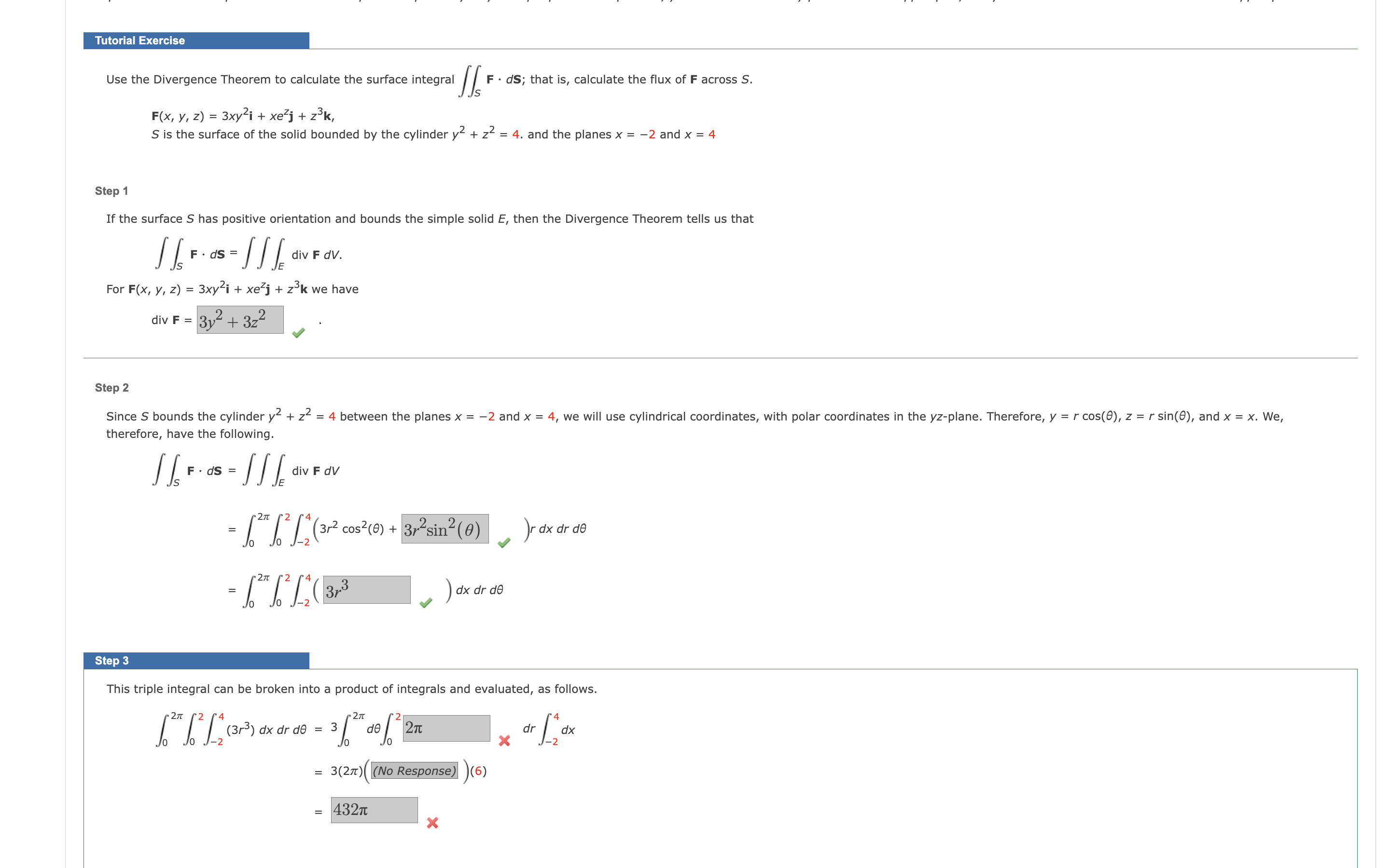 Solved Tutorial ExerciseUse the Divergence Theorem to | Chegg.com