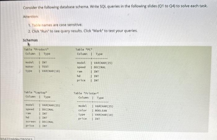 Solved Consider the following database schema. Write SQL | Chegg.com
